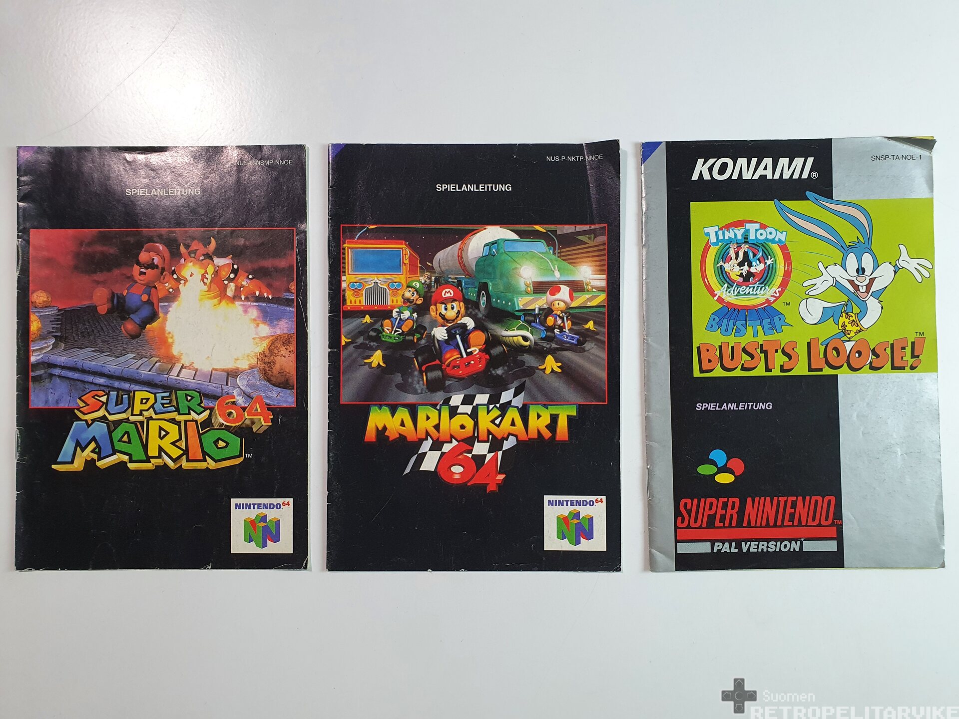 Manuaalit: Buster Busts Loose!, Mario Kart 64 ja Super Mario 64 ...