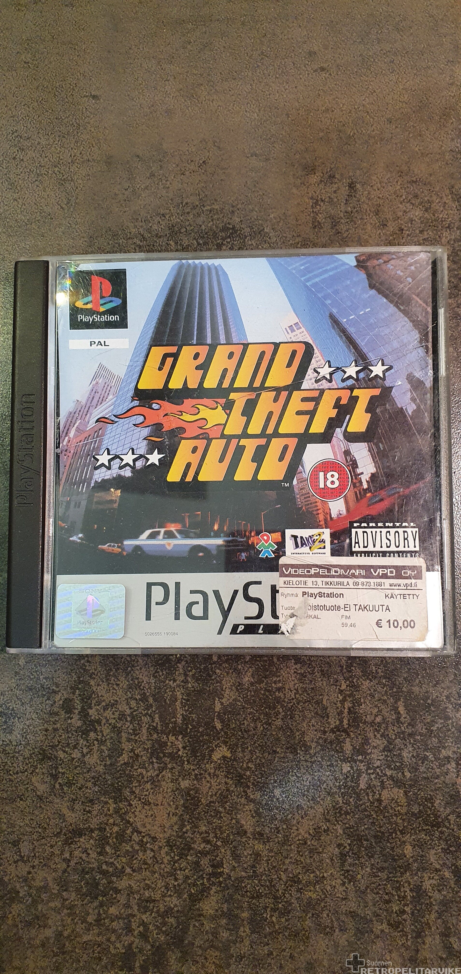 PS1 Grand Theft Auto - GTA (CIB) | Playstation 1 | Suomen Retropelitarvike